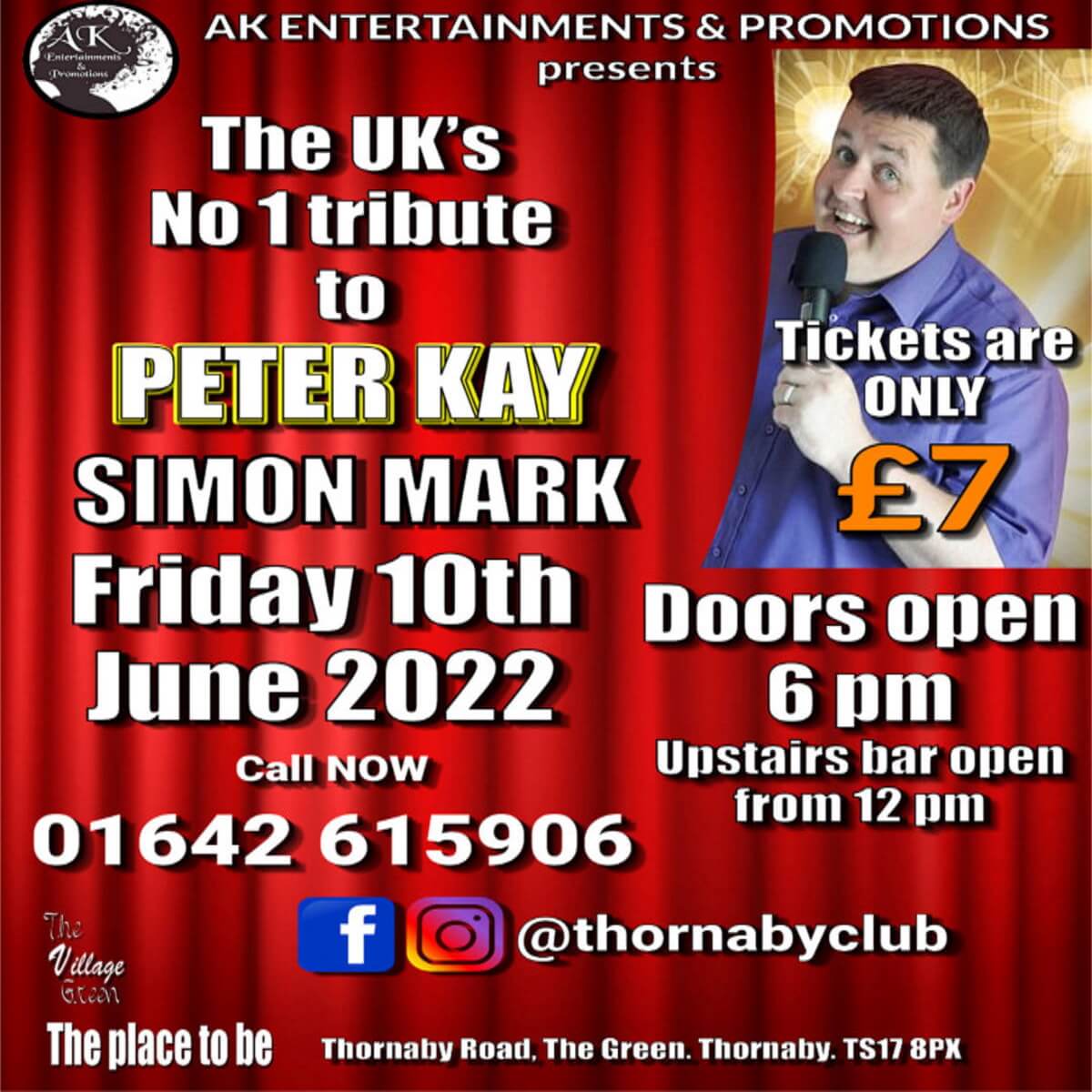 UK's No 1 Peter Kay Tribute Simon Mark | Ingleby Barwick Hub